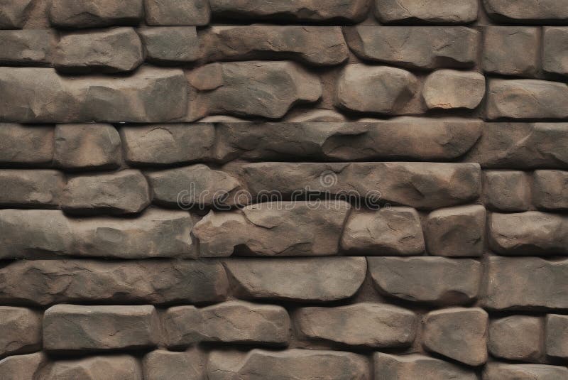 Stony Wall Surface Close-up Image with Solid Realistic Stones ...