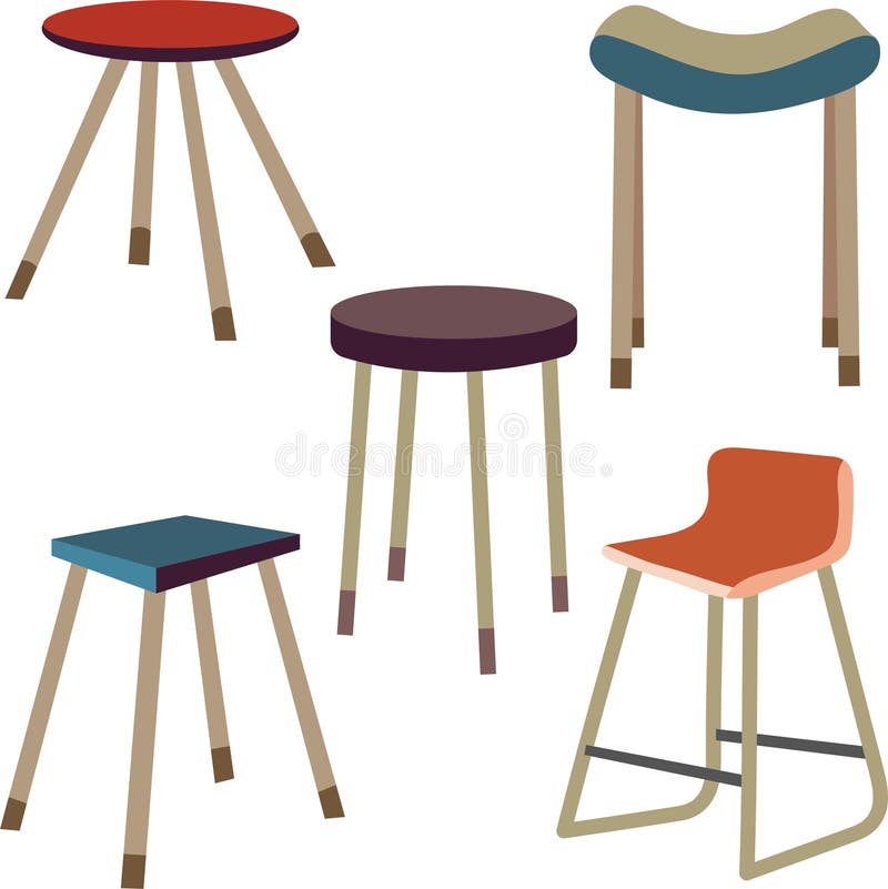Stool drawing vector sheet stock vector. Illustration of indoor - 165732372