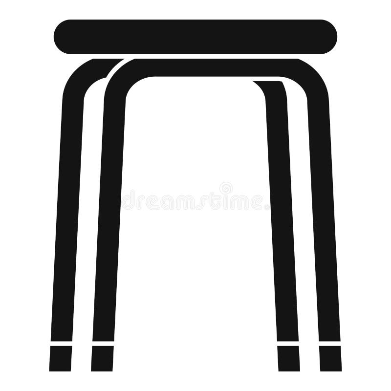 Stool Icon in Flat Style Isolated on White Background. Furniture and ...