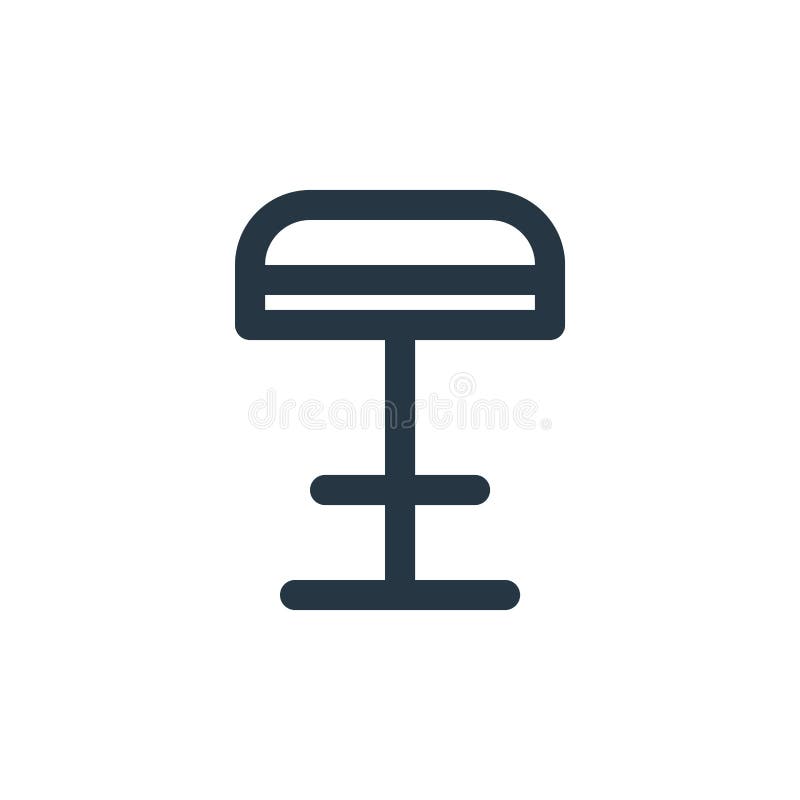 Stool Icon Vector from Furniture Decoration Concept. Thin Line ...