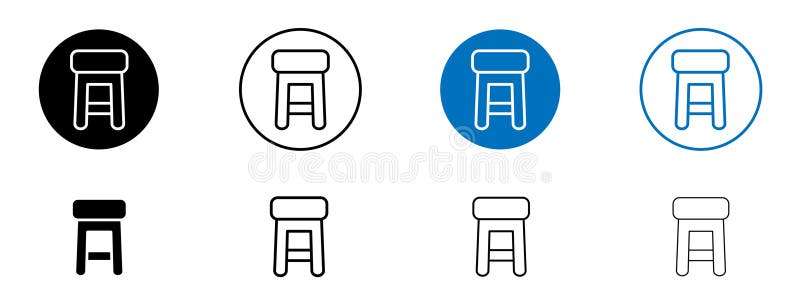 Stool icon vector stock vector. Illustration of wooden - 348078619