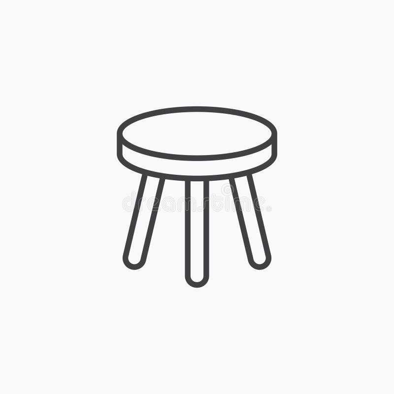 Stool icon vector stock vector. Illustration of bench - 348312823