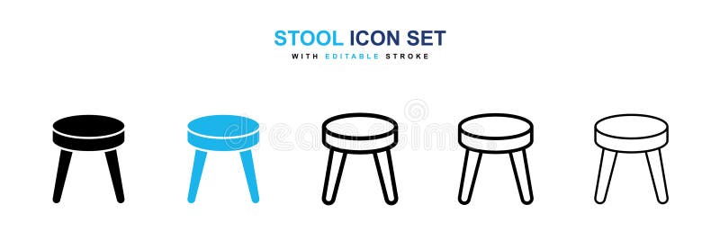Stool icon vector stock vector. Illustration of room - 348442955