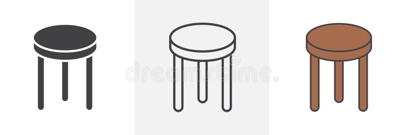 Stool icon vector stock vector. Illustration of comfortable - 348469639