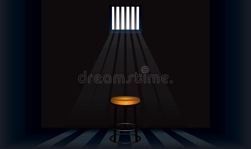 Stool in the prison cell stock vector. Illustration of cell - 142467742