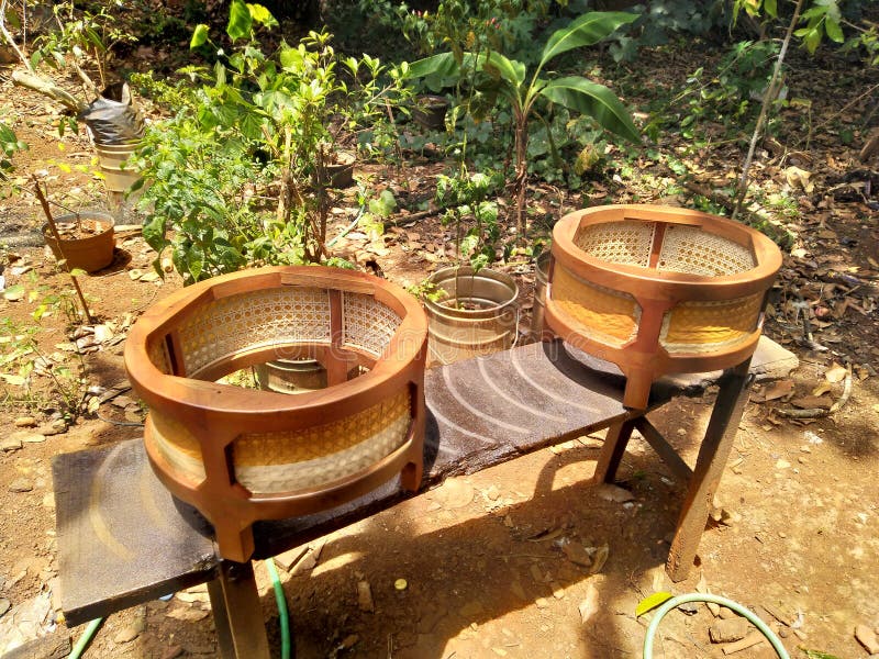 Stool Rattan Local Hand Made Stock Photo - Image of hand, stool: 262247582
