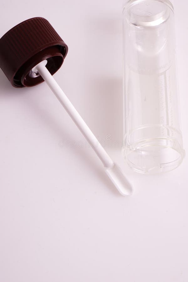 Stool Sample Container stock image. Image of vial, medical - 136328935