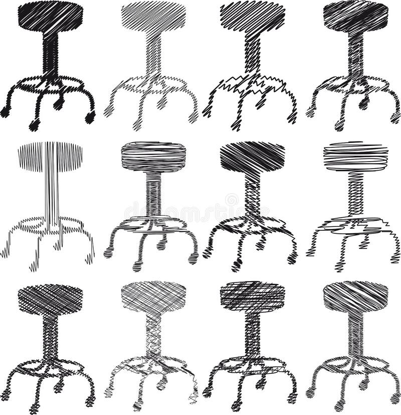 Stool sketch illustration stock vector. Illustration of doodle - 21381163