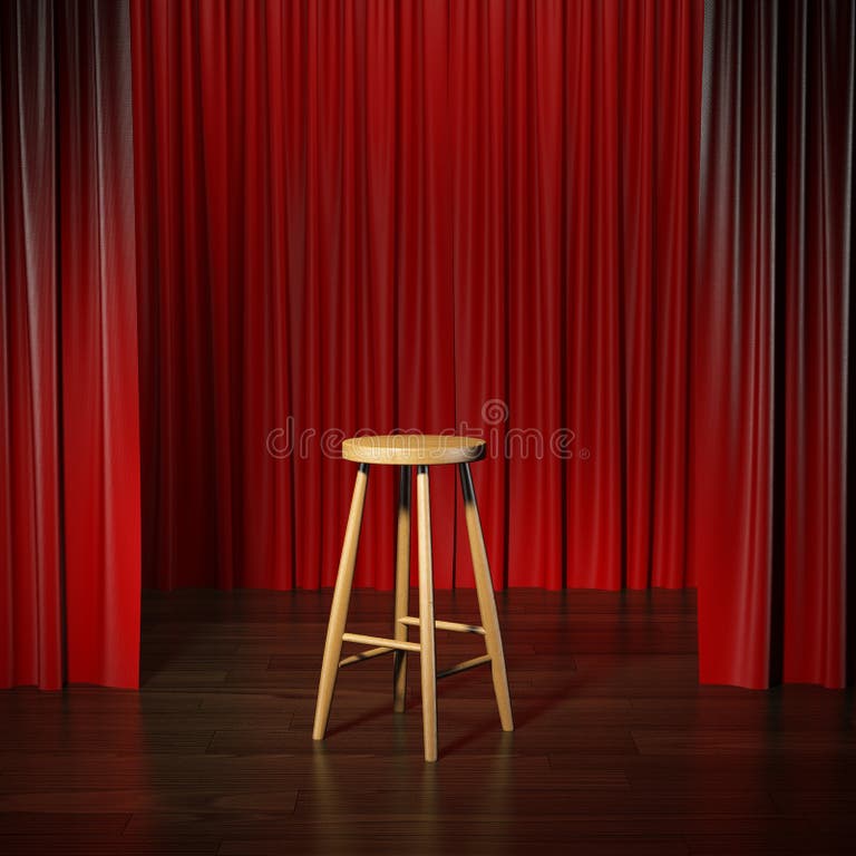 Stool on a stage stock image. Image of entertainment - 45620637