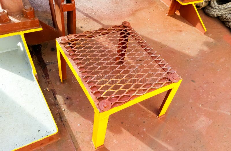 Stool for a Stand Made of Steel, Welded To the Stock Photo - Image of ...