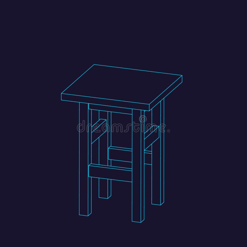 Stool. Vector Outline Illustration Stock Vector - Illustration of chair ...