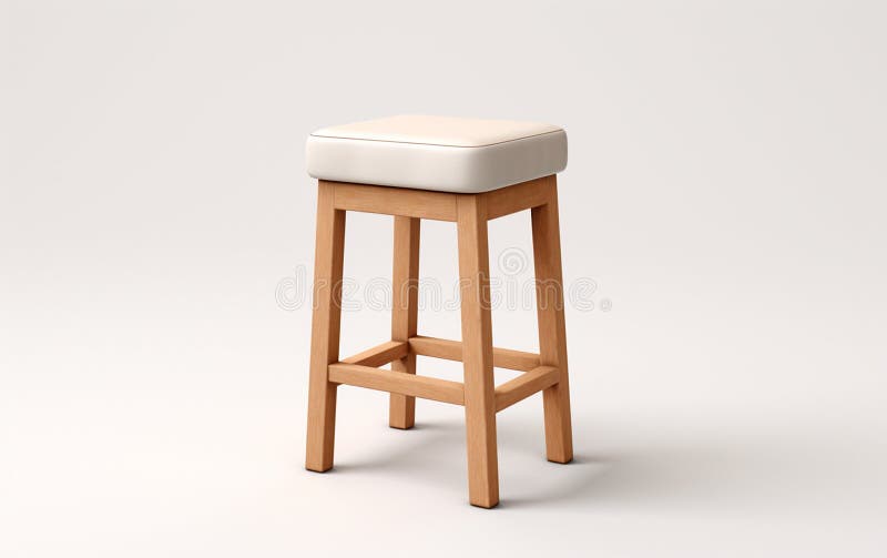Stool in White Space stock photo. Image of functional - 344162572