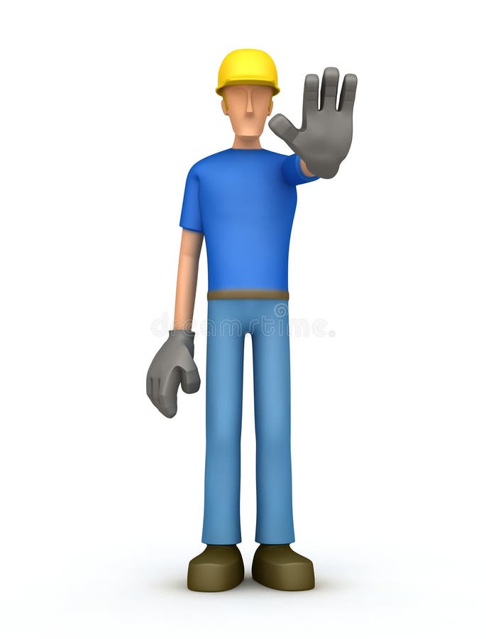 Stop stock illustration. Illustration of hand, construction - 13485016