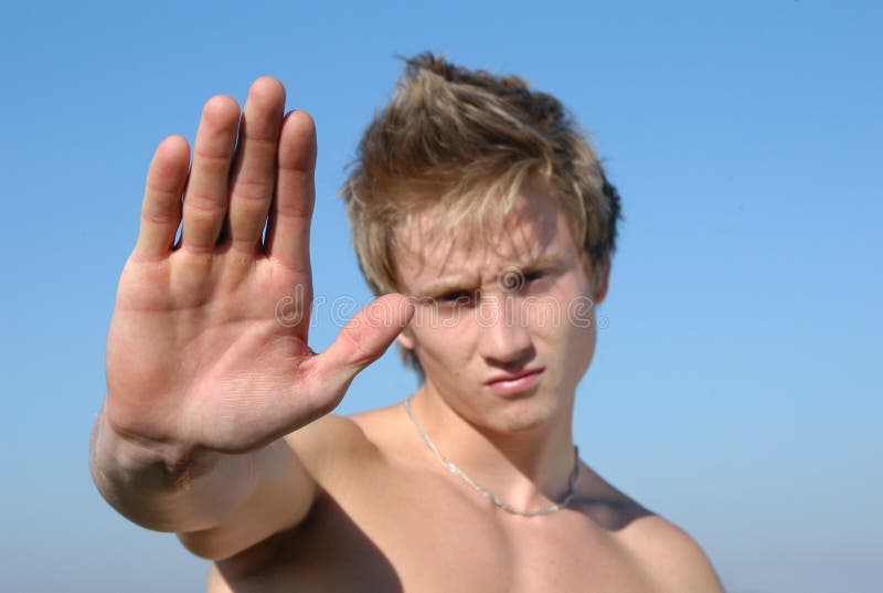 Stop! stock image. Image of isolated, angry, adult, hand - 1362061