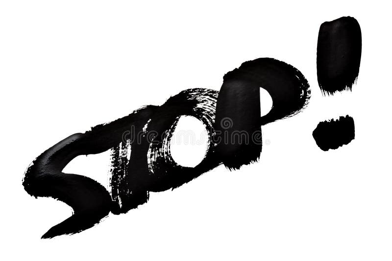 Stop stock image. Image of concept, design, cursive, bold - 14093909