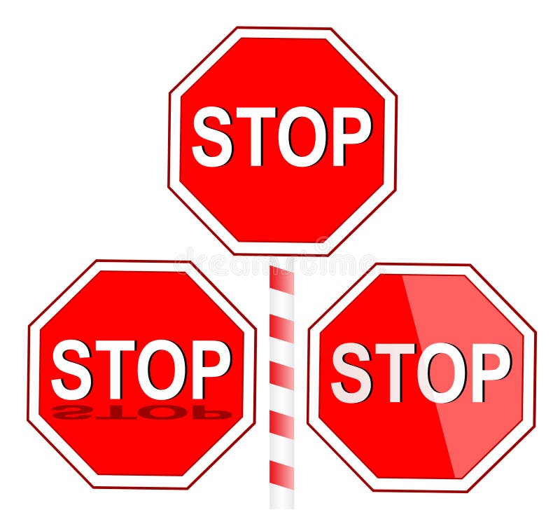 Stop stock vector. Illustration of white, traffic, isolated - 16483262