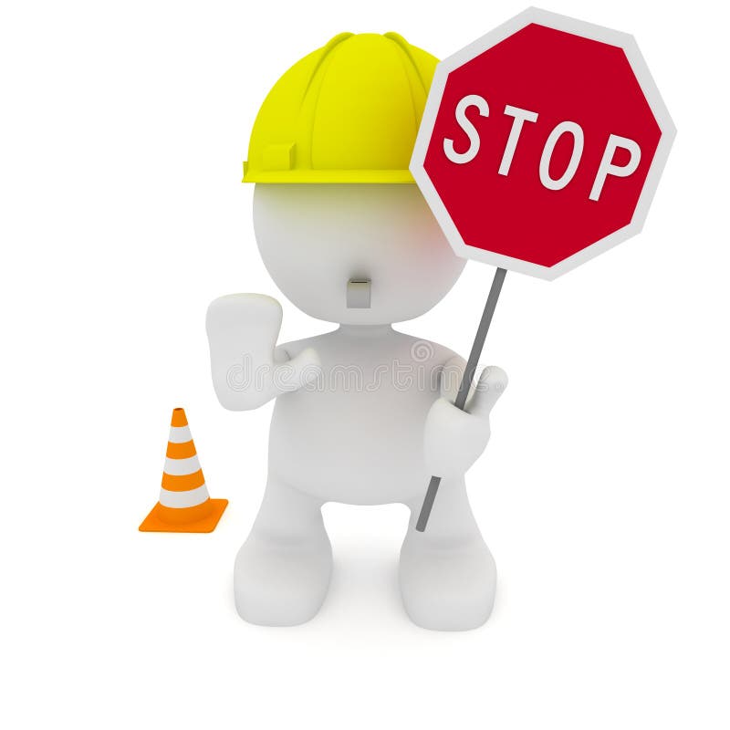 Stop stock illustration. Illustration of cartoon, figure - 18691149