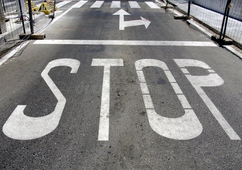 Drive Thru stock image. Image of white, arrow, teller, parking - 341303