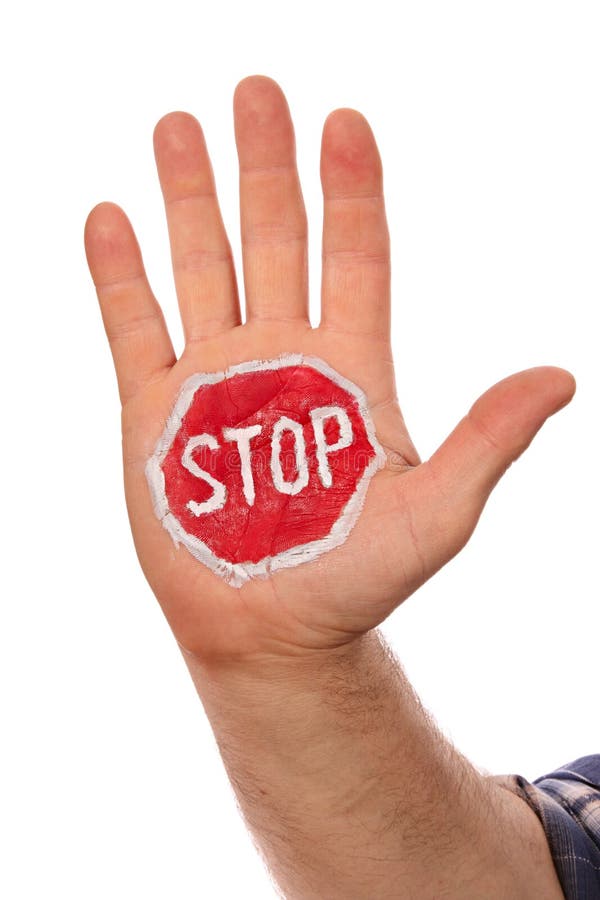 Stop hand gesture stock image. Image of attractive, cease - 20443531