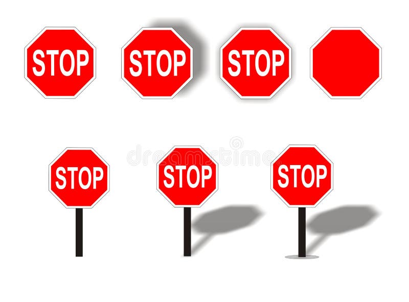 Stop Signs stock illustration. Illustration of shapes - 54057071