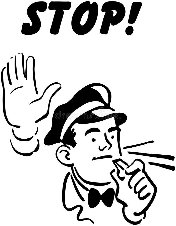 Stop stock vector. Illustration of serviceman, humor - 42094681