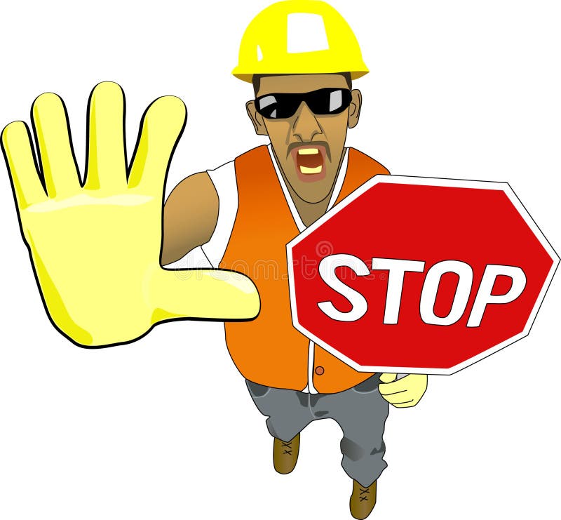 Stop! stock illustration. Illustration of glove, industry - 4380182