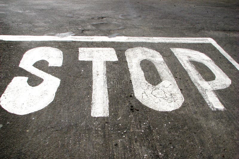 Stop stock image. Image of road, rule, vehicle, sign, black - 5927489