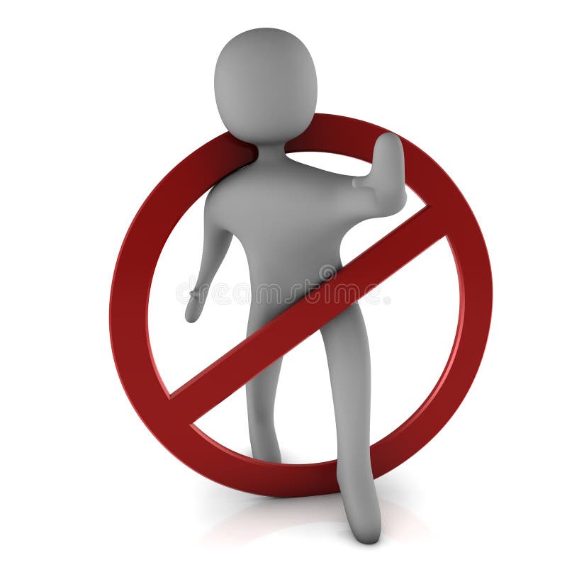 Stop stock illustration. Illustration of exclusion, symbol - 6860522