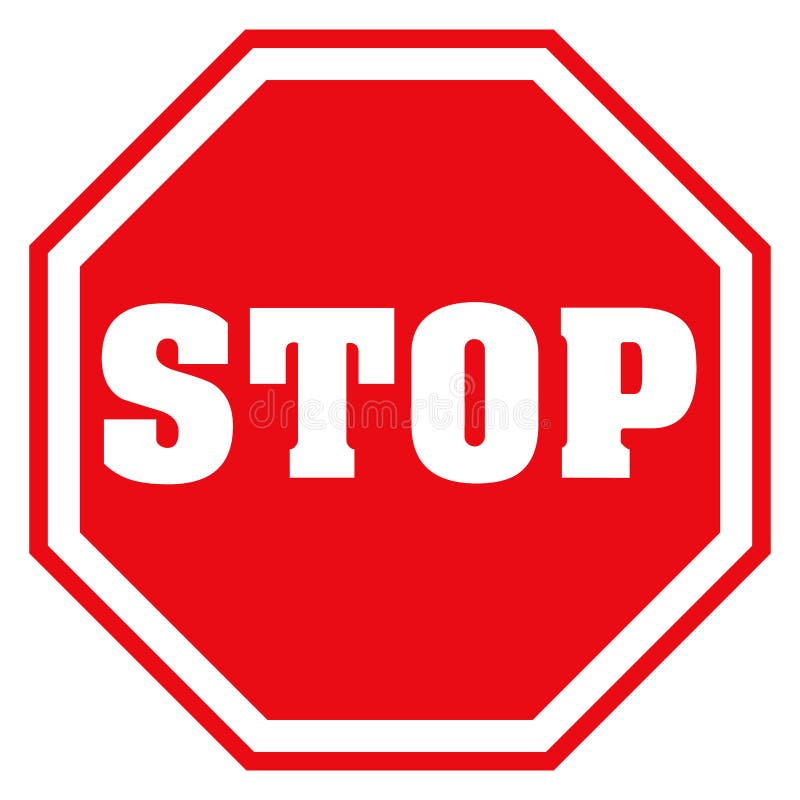 Six sided stop sign stock illustration. Illustration of symbol - 10582490