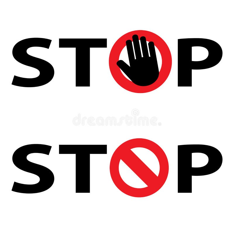 Stop Access Ban Poster Ban Vector Red Black Stock Illustration ...