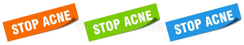 Stop Acne Banner. Stop Acne Speech Bubble Label Set. Stock Vector ...
