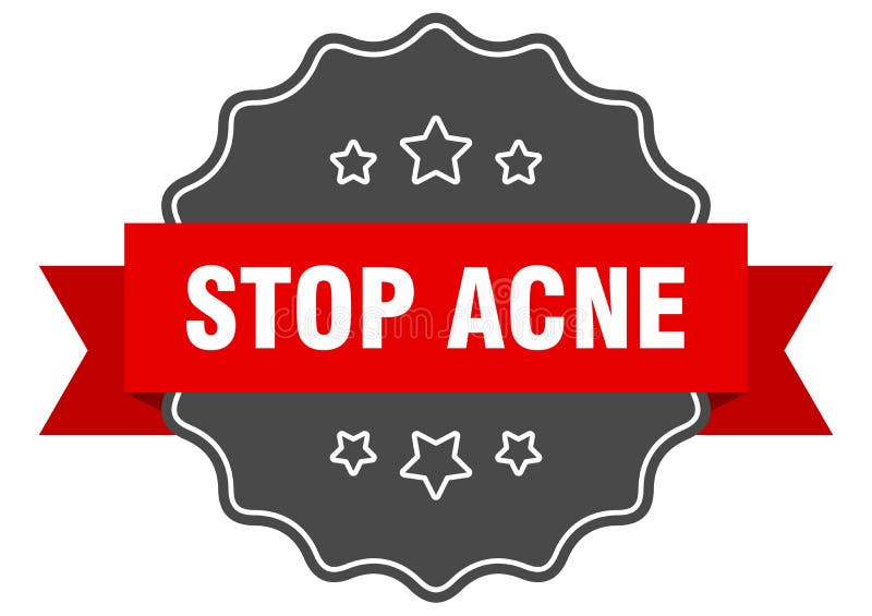Stop Acne Sign. Stop Acne Circular Band Label. Stop Acne Sticker Stock ...