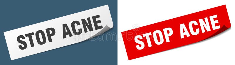 Stop Acne Sticker. Stop Acne Sign Set Stock Vector - Illustration of ...