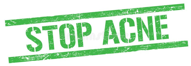 STOP ACNE Text on Green Grungy Rectangle Stamp Stock Illustration ...