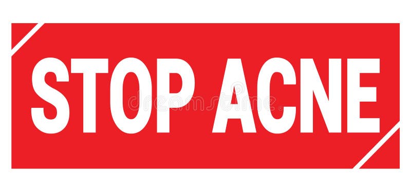 STOP ACNE Text Written on Red Stamp Sign Stock Illustration ...