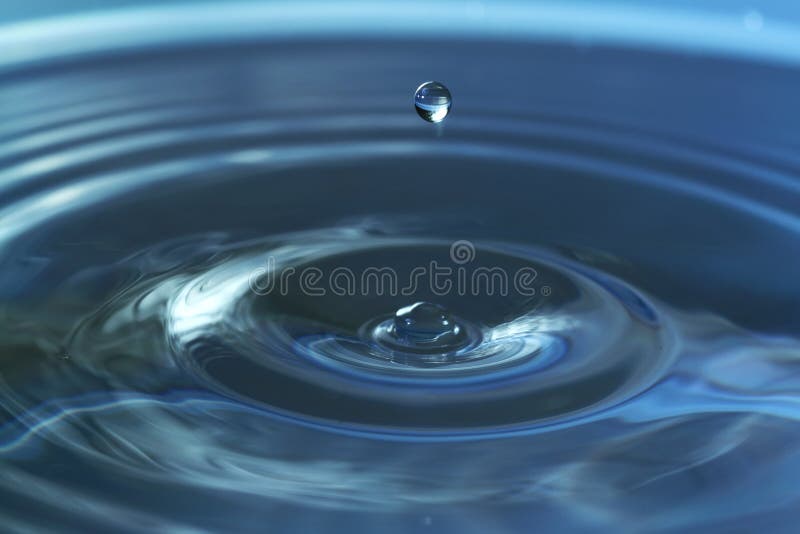 Stop Action Photo of Water Drop with Reflection Stock Image - Image of ...