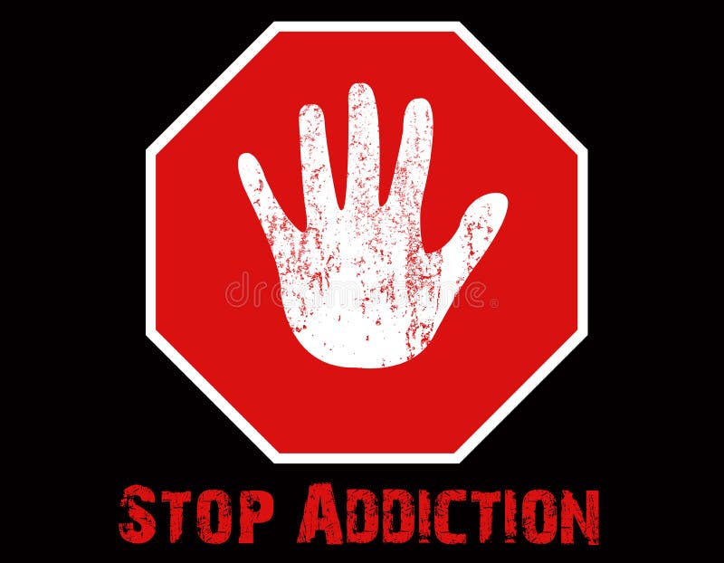 Stop addiction narcotics stock vector. Illustration of needle - 20051426