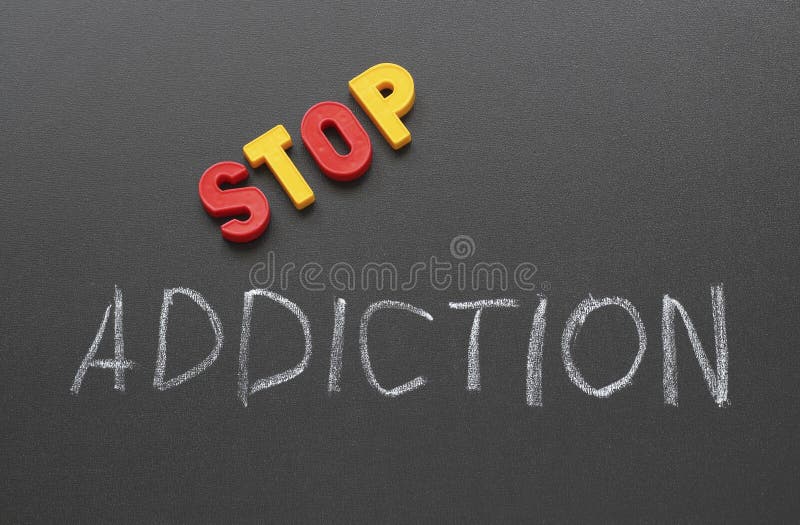 Stop addiction stock image. Image of advice, sign, colored - 44106355
