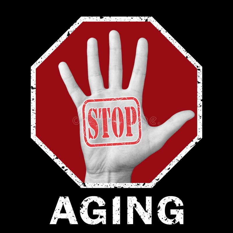 Stop Aging Conceptual Illustration. Global Social Problem Stock Photo ...