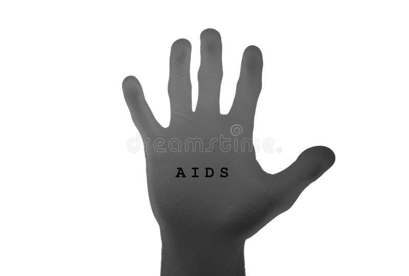 Stop AIDS Concept, Stop AIDS, SIDA Written on Hand Stock Image - Image ...