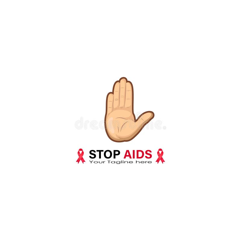 Stop Aids Logo Vector Graphics Stock Vector - Illustration of outline ...