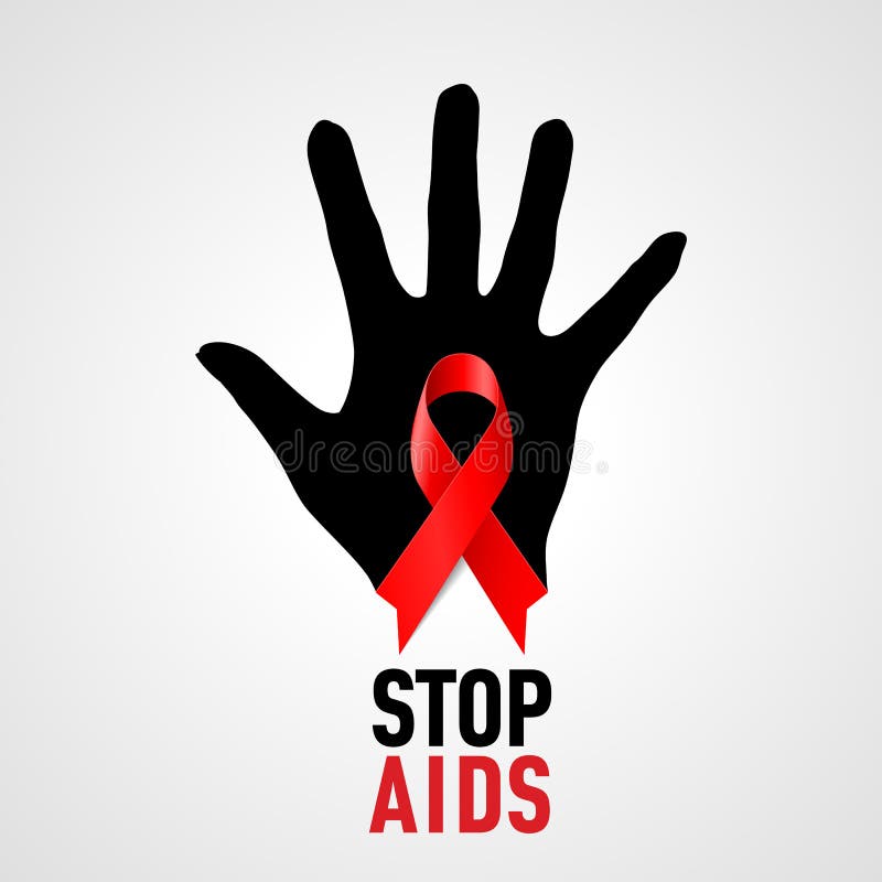 Stop AIDS sign. stock vector. Illustration of attribute - 36035164