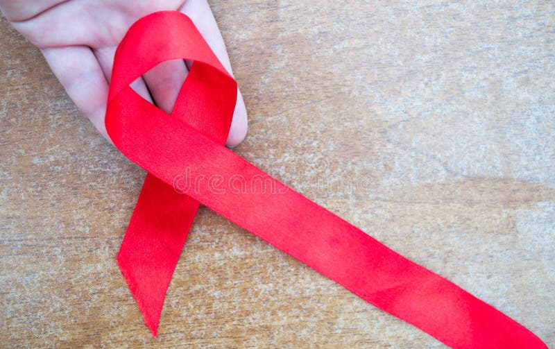 Stop Aids. World Aids Day. Aids Awareness Ribbon Stock Photo - Image of ...