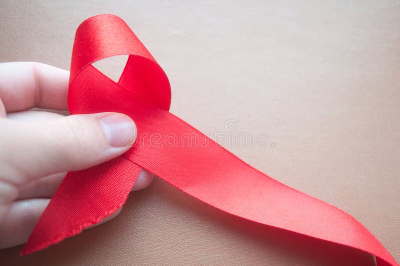 Stop Aids. World Aids Day. Aids Awareness Ribbon Stock Image - Image of ...