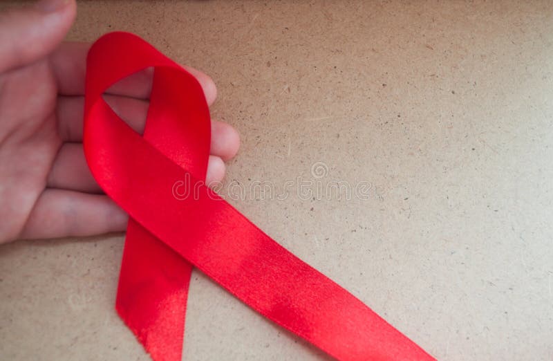 Stop Aids. World Aids Day. Aids Awareness Ribbon Stock Photo - Image of ...