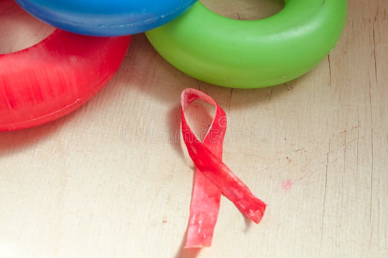 Stop Aids. World Aids Day. Aids Awareness Ribbon Stock Image - Image of ...