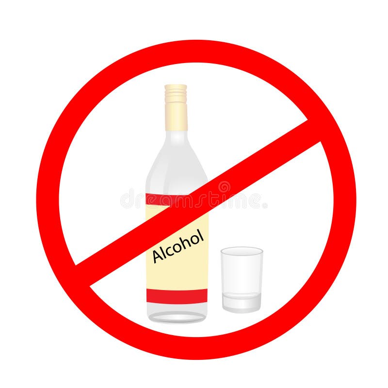 Stop alcohol stock vector. Illustration of beverage, glass - 94168915