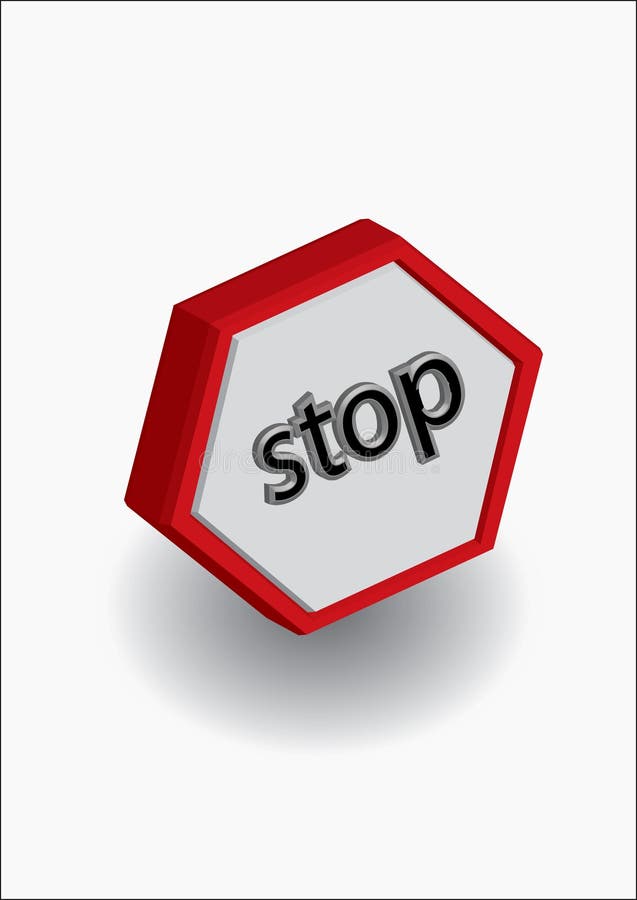 Stop alert stock vector. Illustration of brake, sign - 11623874