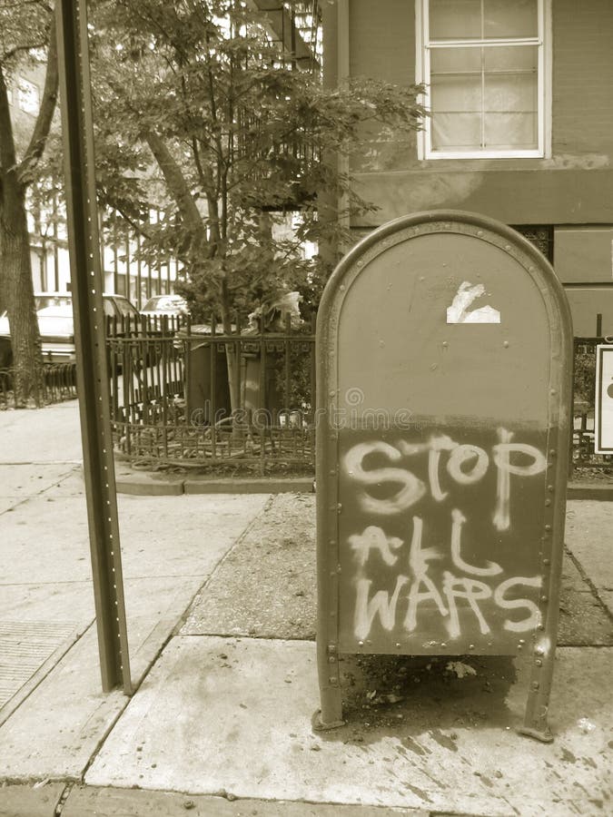 STOP ALL WARS sign stock photo. Image of wars, brooklyn - 1397436