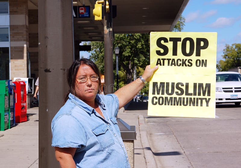 Stop anti-Muslim bigotry editorial image. Image of politics - 16008940